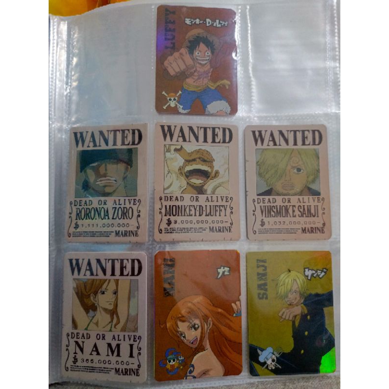 Jual card onepiece x chatime luffy zoro sanji nami limited edition ...