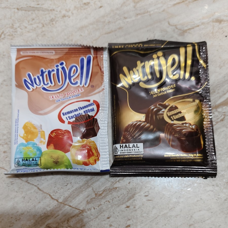 Jual Nutrijell Coklat dan Dark Choco Ekonomis (Kecil) bubuk Jelly ...