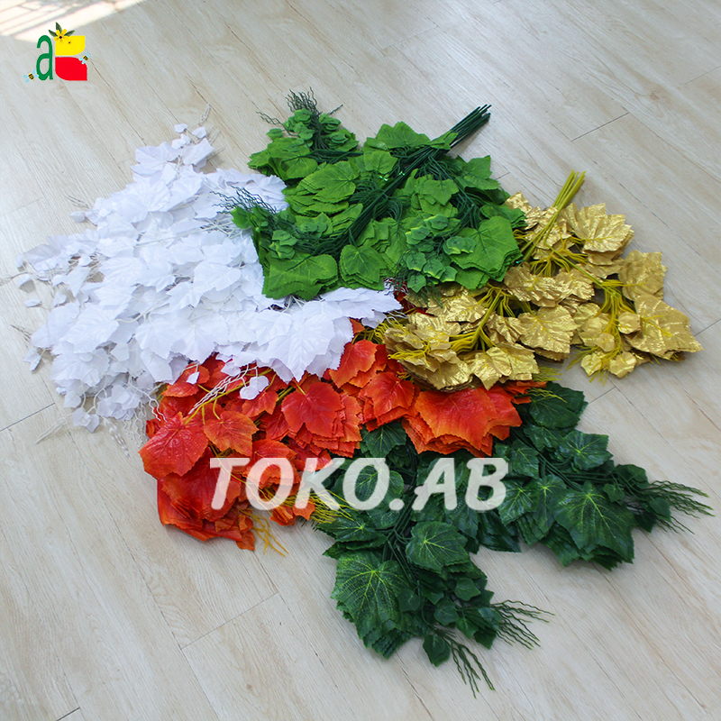 Jual DAUN ANGGUR TANGKAI PINK HIJAU PUTIH GOLD 1LUSIN B8333-LS | Shopee ...