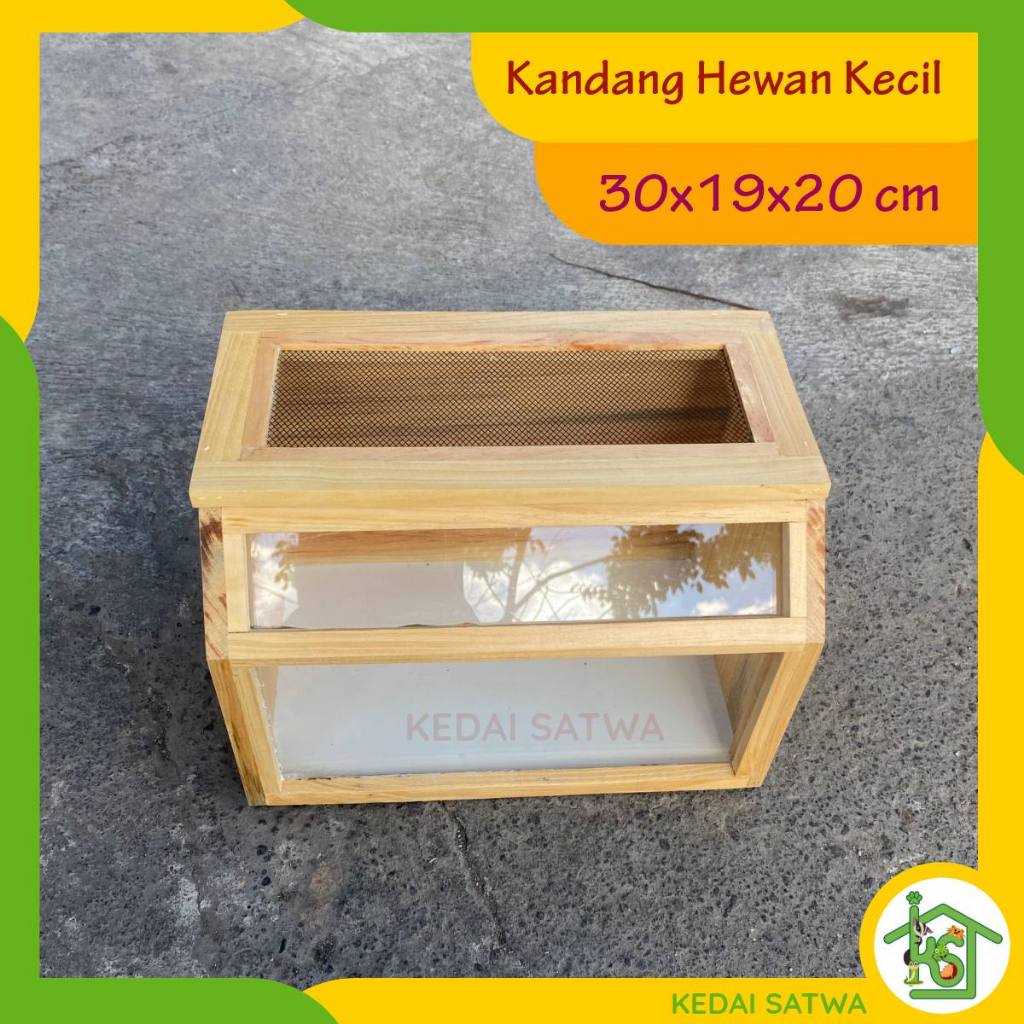 Jual Terrarium Trapesium Kandang Kayu Kandang Hamster Reptile Kecil ...