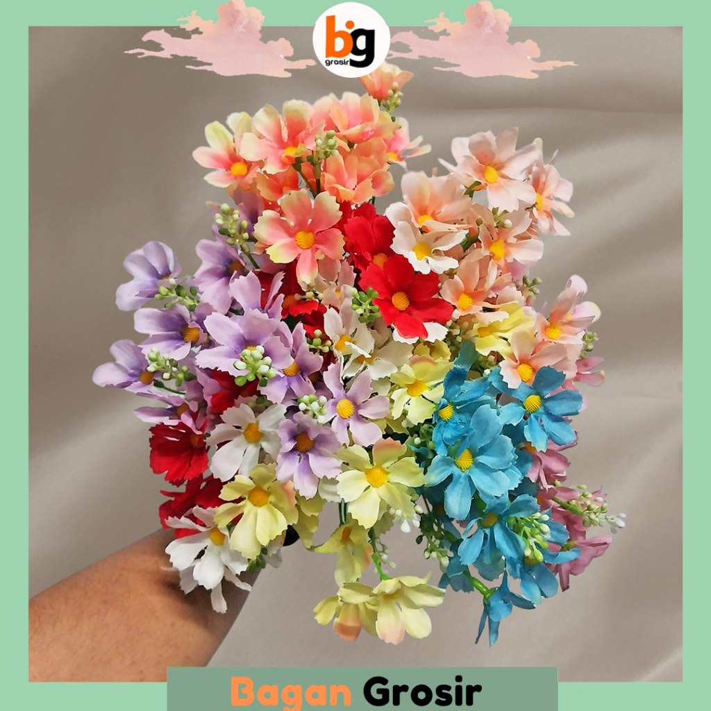 Jual BG Bunga Buket Peony Mix Artificial Aksesoris Dekorasi Buatan Kain ...