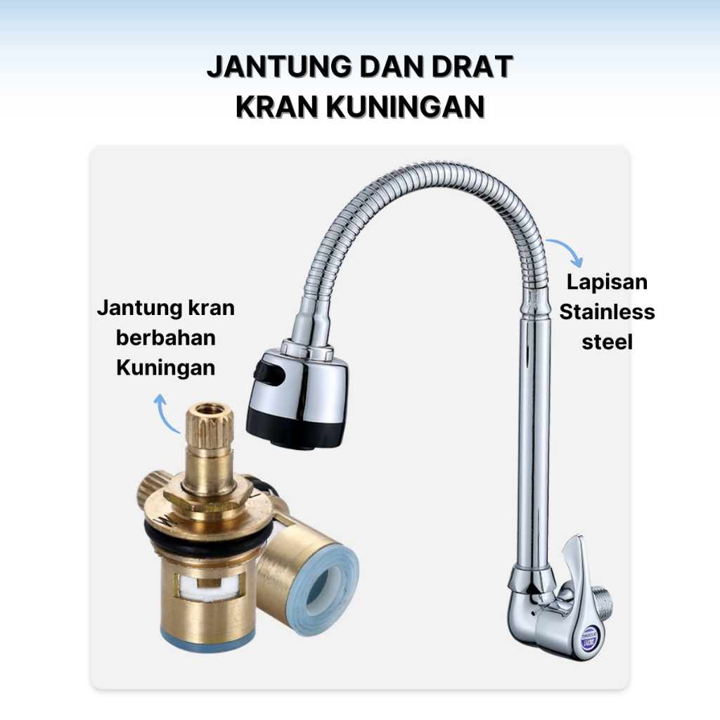 Jual [ Pplus ] Kran Keran angsa flexible murah leher angsa stainless ...