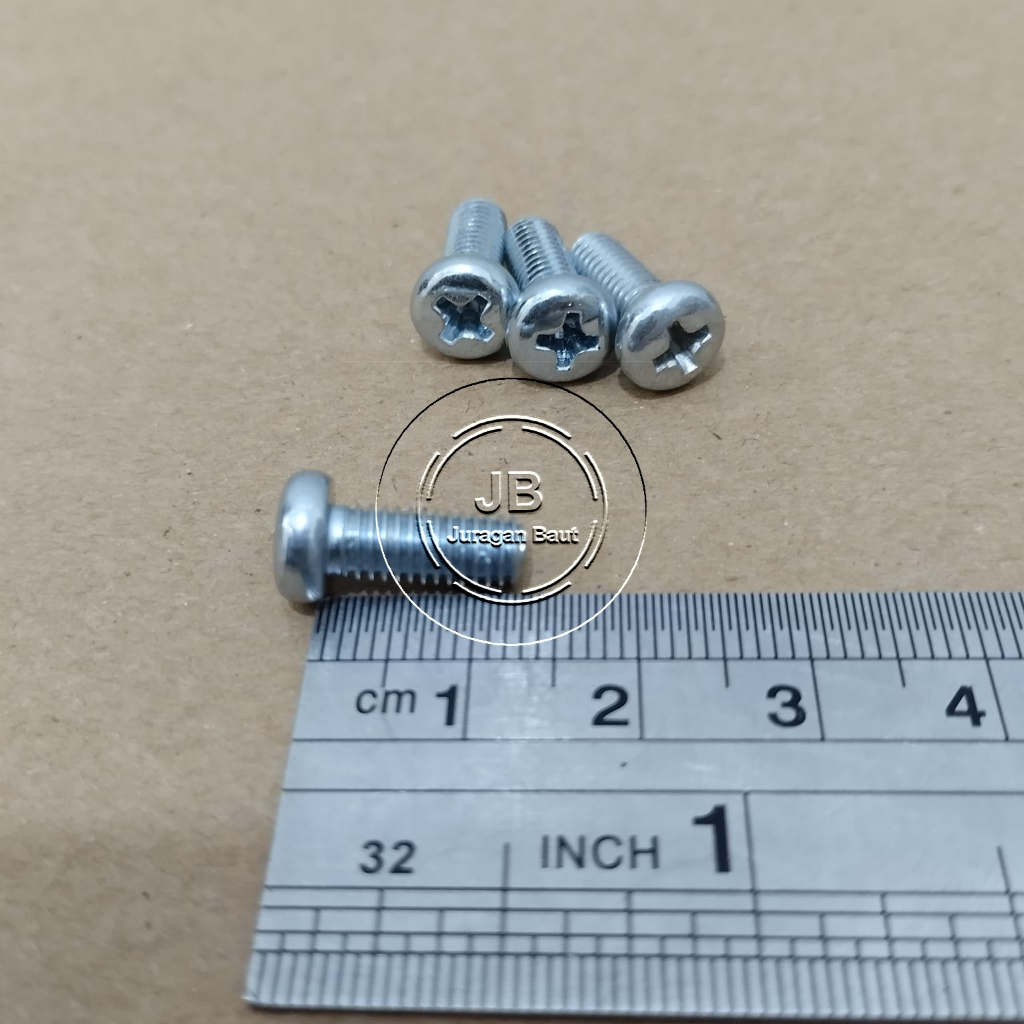 Jual BAUT JP M5X12 PANJANG 1,2CM 1,2 CM OBENG PLUS M5 X 12 BAUD 5X12 5 X 12 MM 12MM PAN HEAD ...
