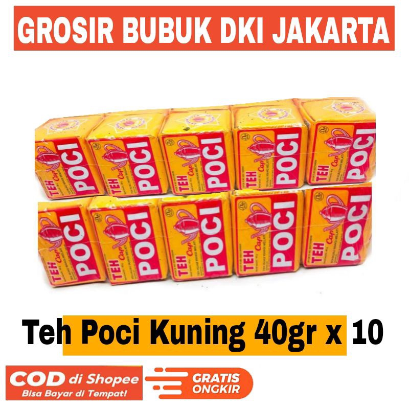 Jual Teh Poci Kuning 40gr isi 10 Bungkus | Shopee Indonesia