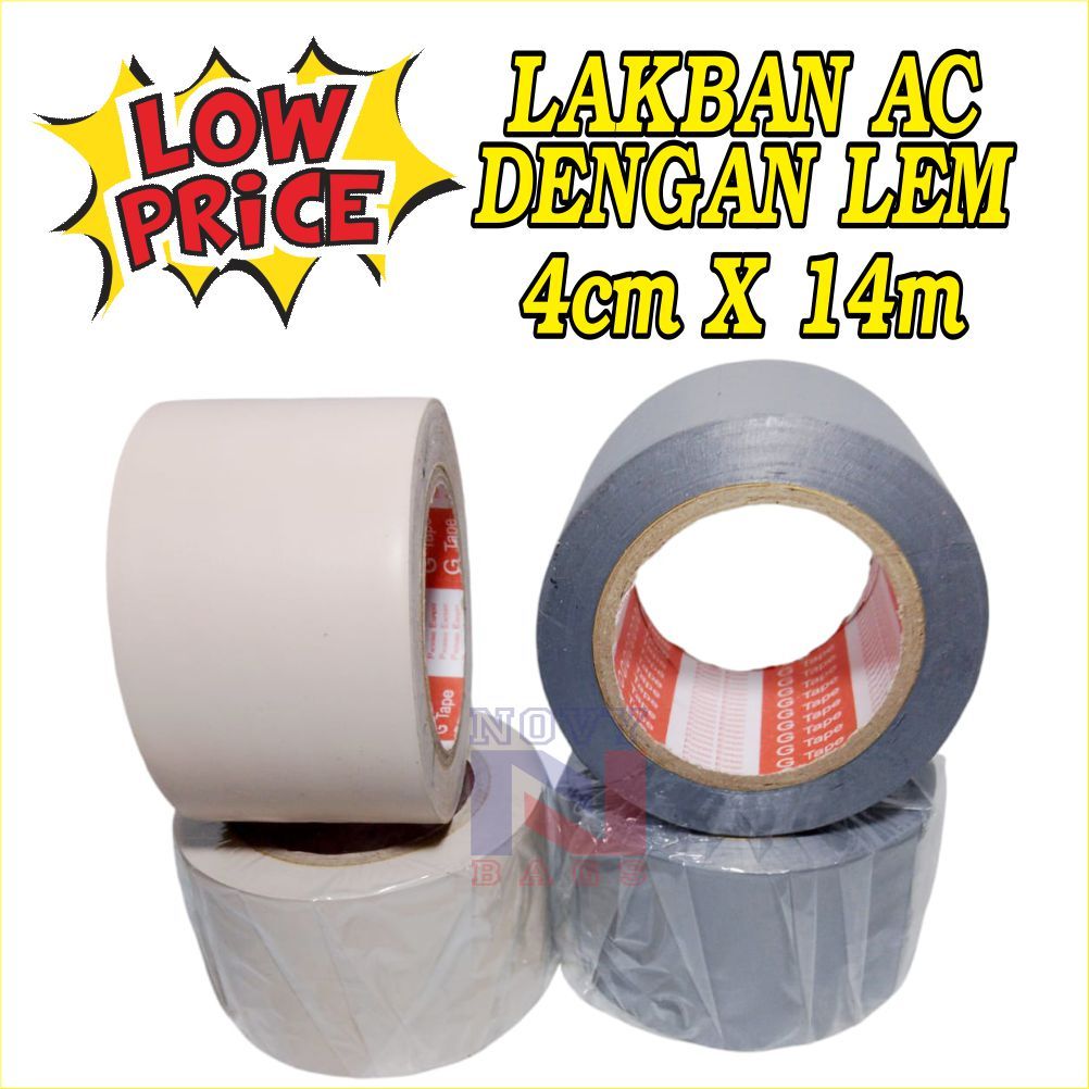 Jual LAKBAN AC DENGAN LEM MERK G-TAPE LEBAR 4CM DUCHT TAPE +LEM HARGA ...