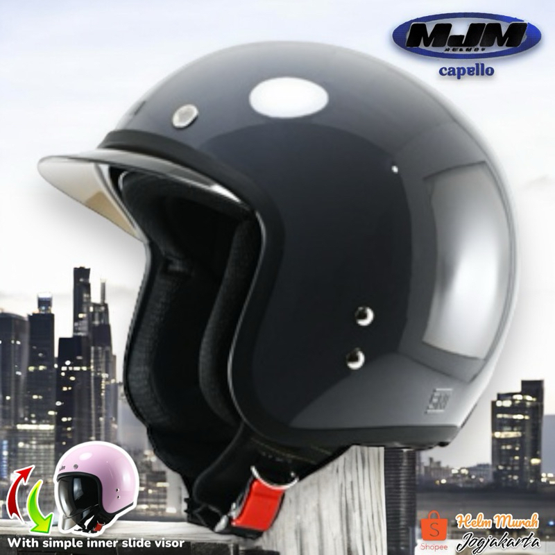 Jual [BISA COD] HELM HALF FACE RETRO ORIGINAL MJM CAPELLO MODEL MDS ...