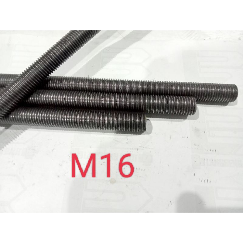 Jual As Drat M16 Kasar ( P 2.0 ) Besi Mentah Panjang 1 Meter | Shopee ...