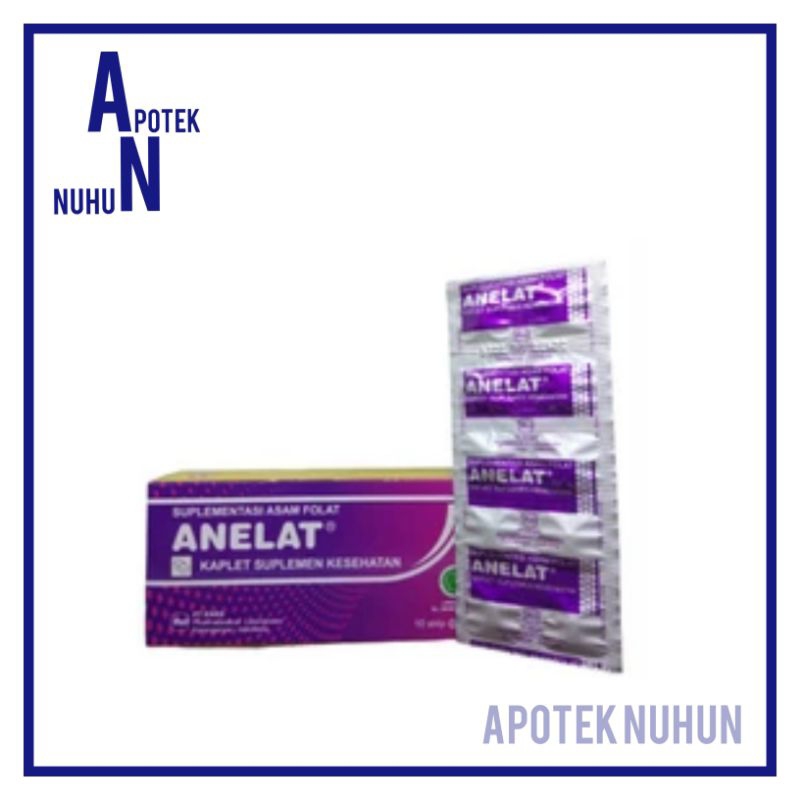 Jual Anelat 1000mcg Strip 10 Kaplet (Asam Folat) | Shopee Indonesia