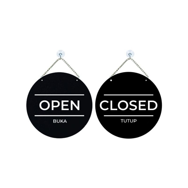 Jual Sign Gantung Akrilik Open Closed / Akrilik Open Closed Dinding ...
