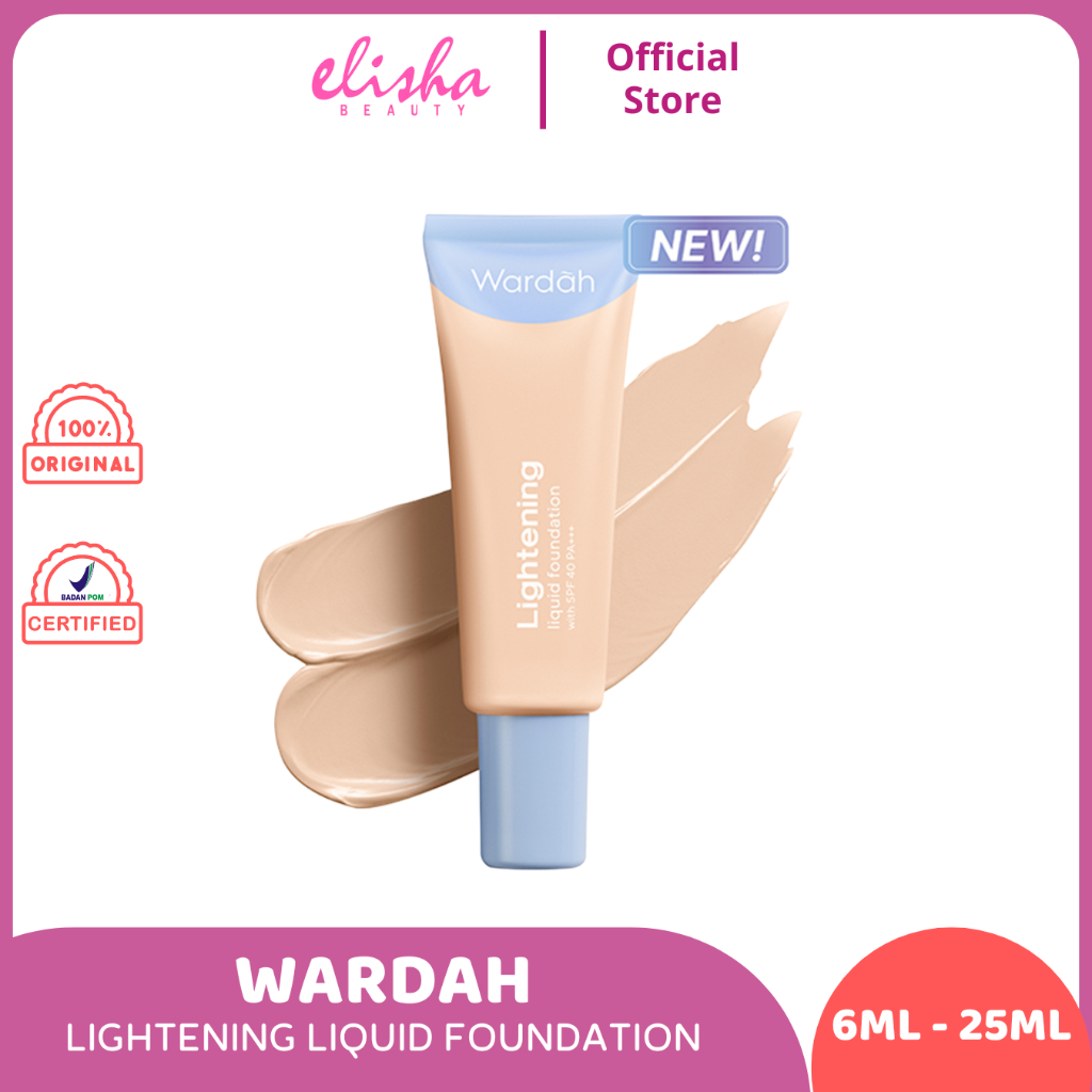 Jual Wardah Lightening Liquid Foundation - Base Makeup dengan Skin-Like ...