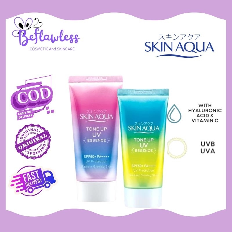 Jual SKIN AQUA TONE UP UV ESSENCE SPF50+ PA++++ 40gr | Shopee Indonesia