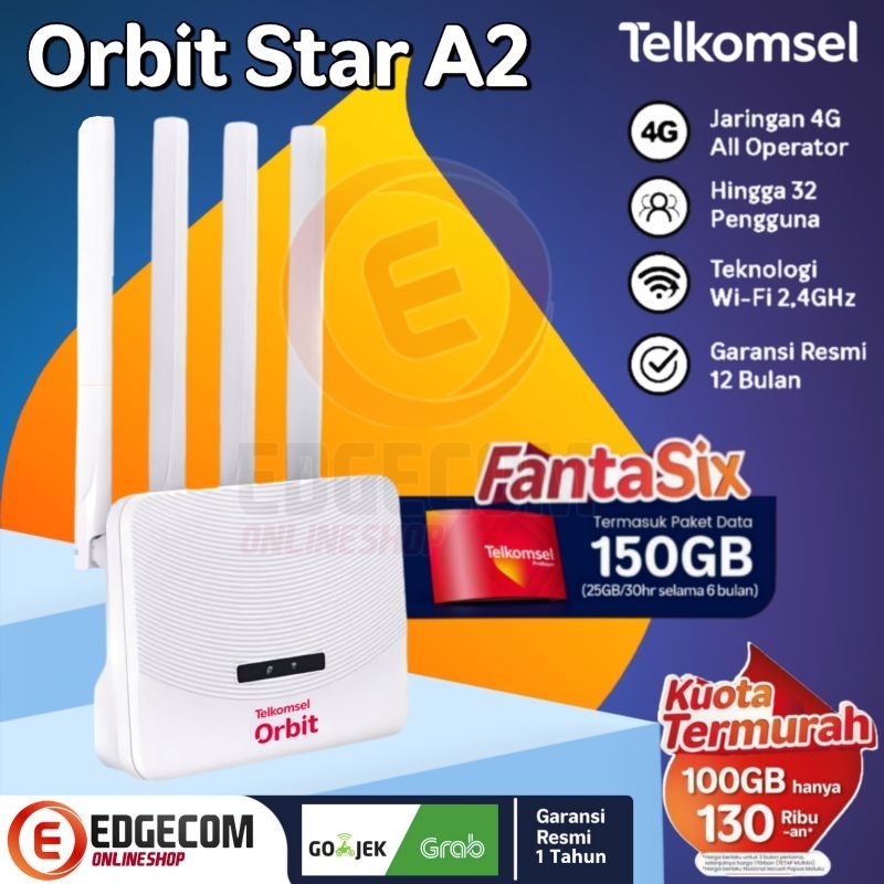 Jual Telkomsel Modem Orbit Star A2 WiFi 4G LTE Highspeed free 150GB ...