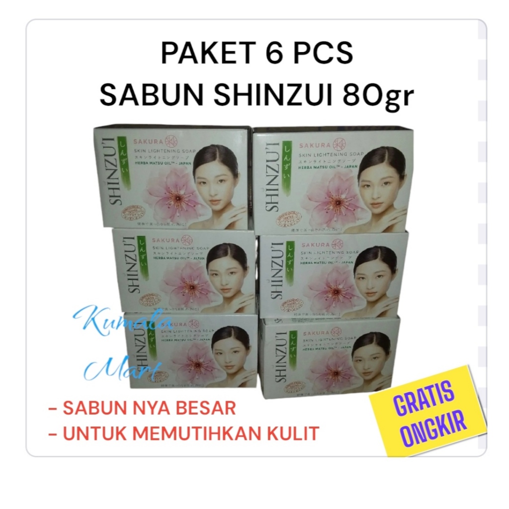 Jual PAKET 6 PCS SABUN SHINZUI 80gr | Shinzui Sabun Batang 80gr ...