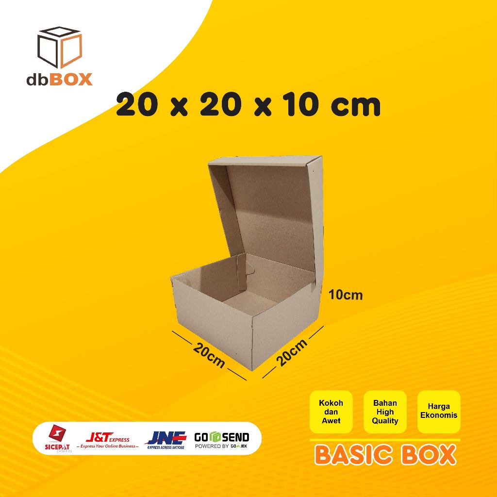 Jual BOX KUE 20x20x10 cm kardus die cut, untuk kue hampers gift box ...