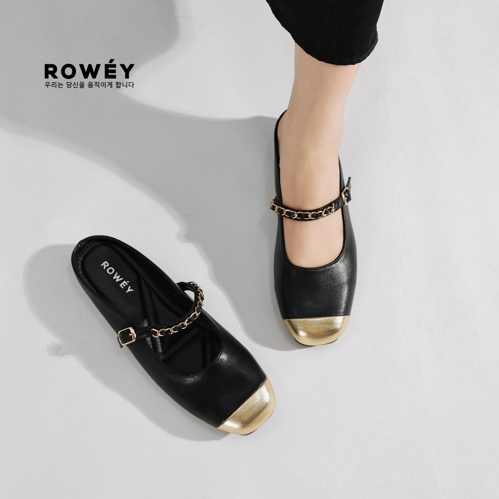 Jual Rowey Sandal Flat Mules Wanita Korea Zaskia | Shopee Indonesia
