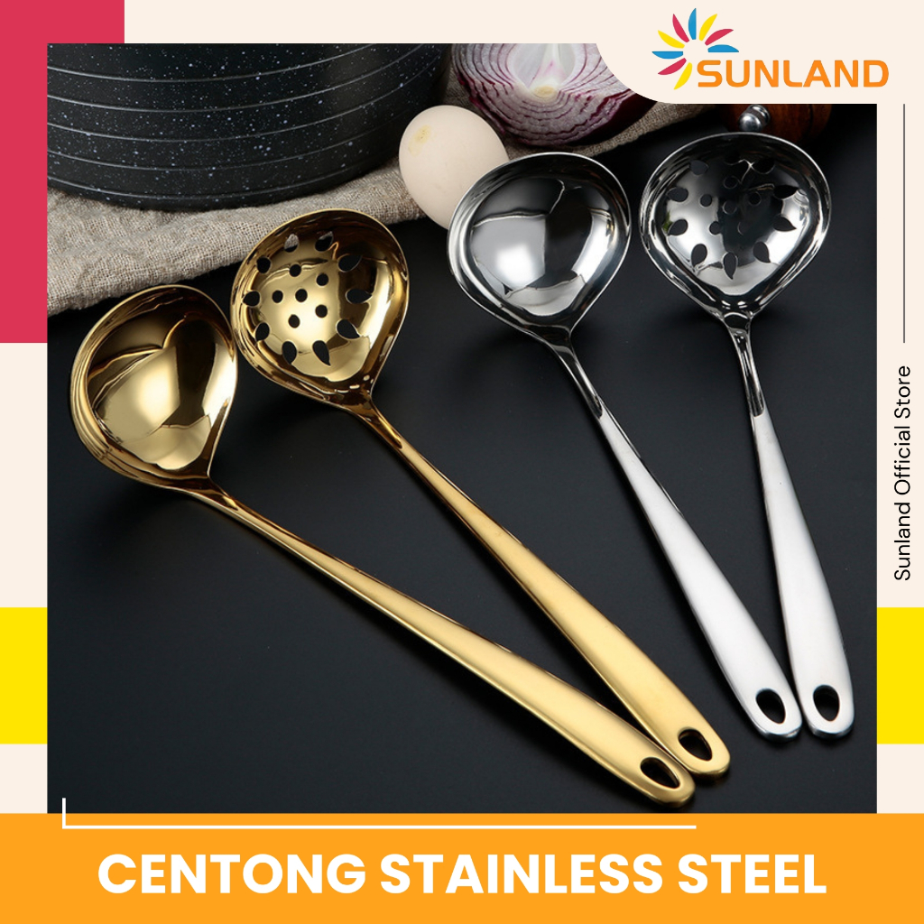 Jual SUNLAND Centong Soup Sup Sayur Ladle Stainless Steel / Strainer ...