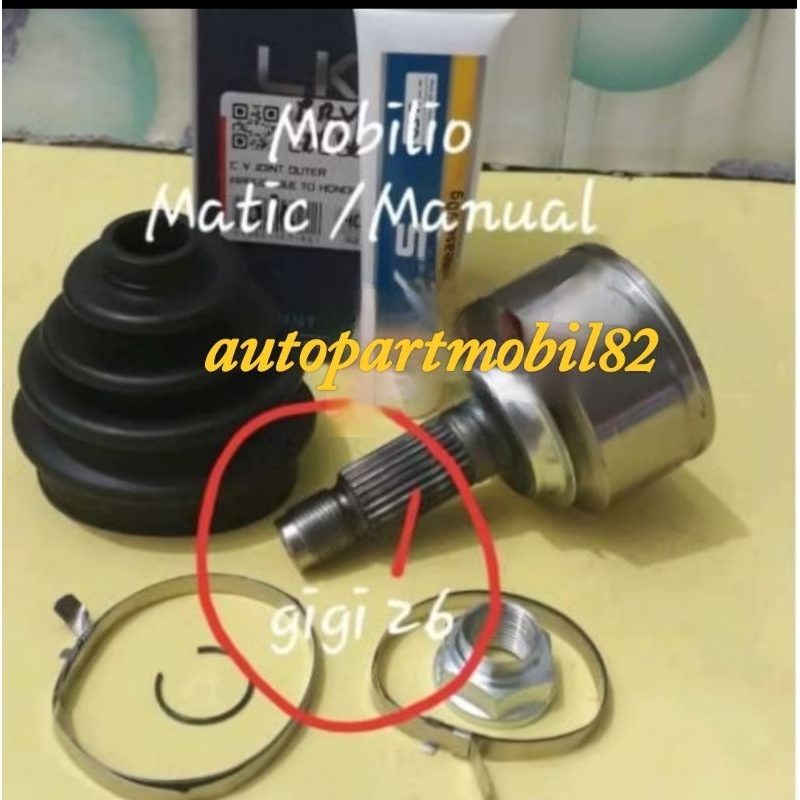 Jual CV Joint Luar As Roda Depan Luar Honda Mobilio Matic Manual | Shopee Indonesia