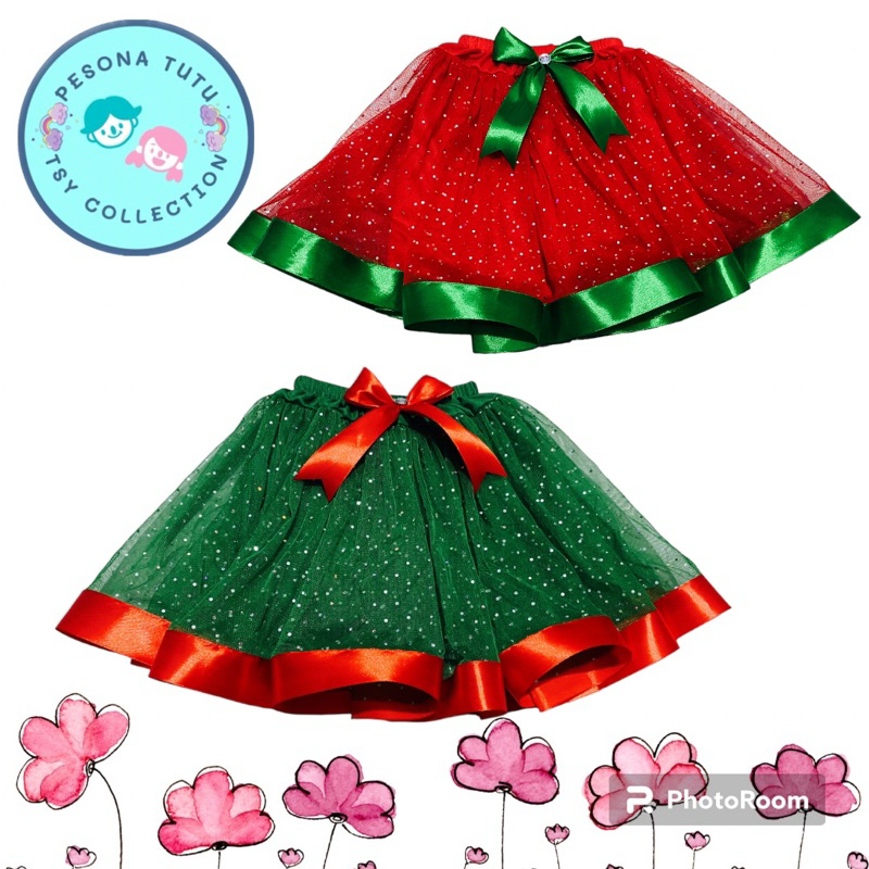 Jual Rok Tutu Anak Perempuan 1-12 Tahun Edisi Merah Hijau Natal ...