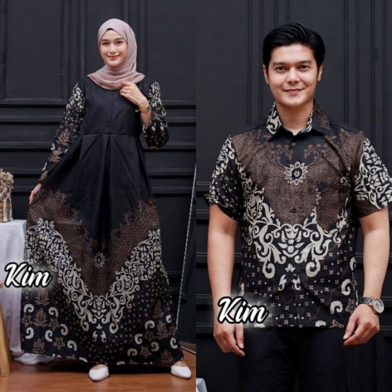 Jual HARGA SEPASANG - Baju Batik Couple Gamis Maxi Busui Tali Samping ...