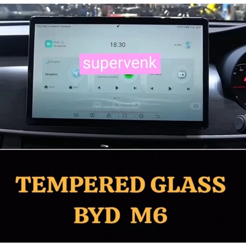 Jual anti gores tempered glass head unit BYD M6 | Shopee Indonesia