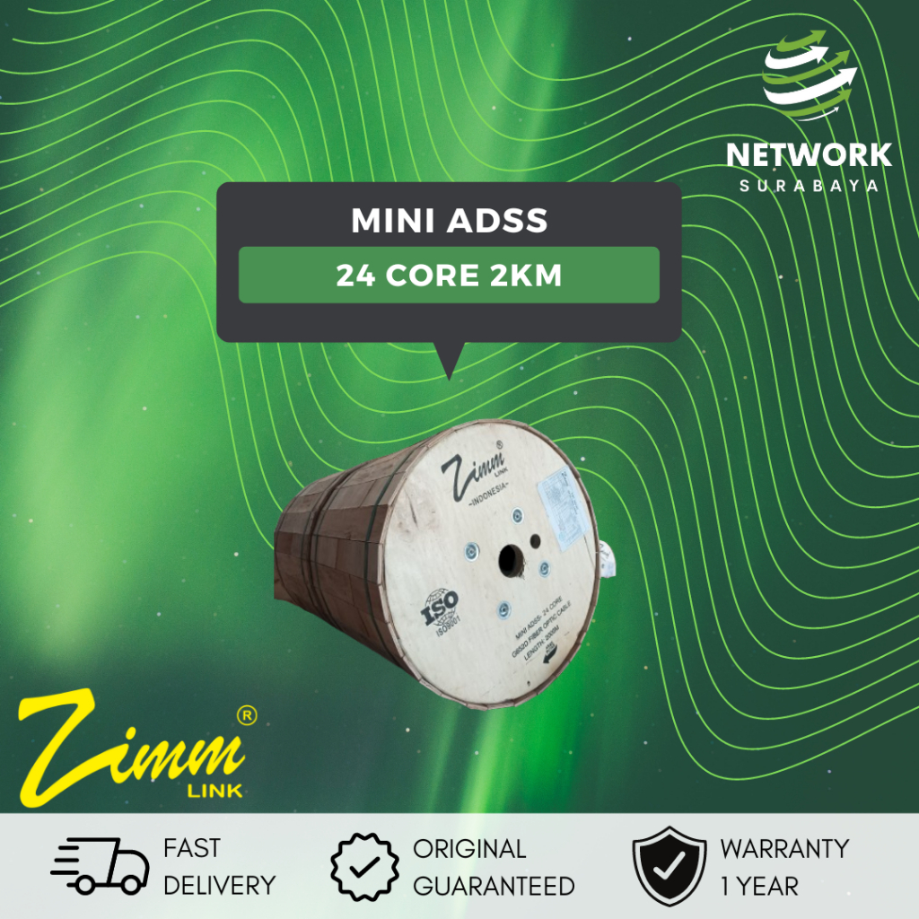 Jual ZIMMLINK MINI ADSS 24 CORE 2KM 2000M KABEL FIBER OPTIK ZIMM LINK ...