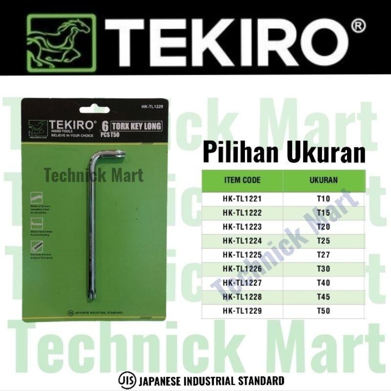 Jual TEKIRO kunci L bintang tanpa lubang ukuran T10 T15 T20 T25 T27 T30 T40 T45 T50 ecer satuan ...