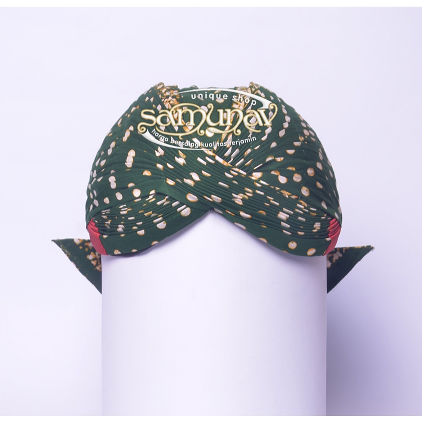Jual Blangkon Jogja Mataram Motif Macan tutu Gurdo Hijau | Shopee Indonesia