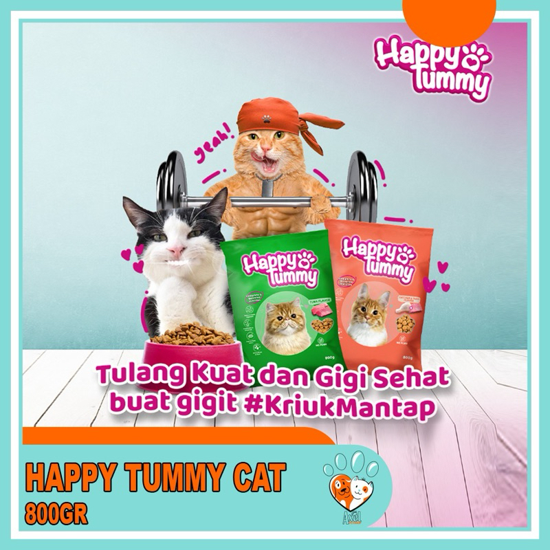 Jual HAPPY TUMMY Dry Cat Food Freshpack 800gr | Shopee Indonesia