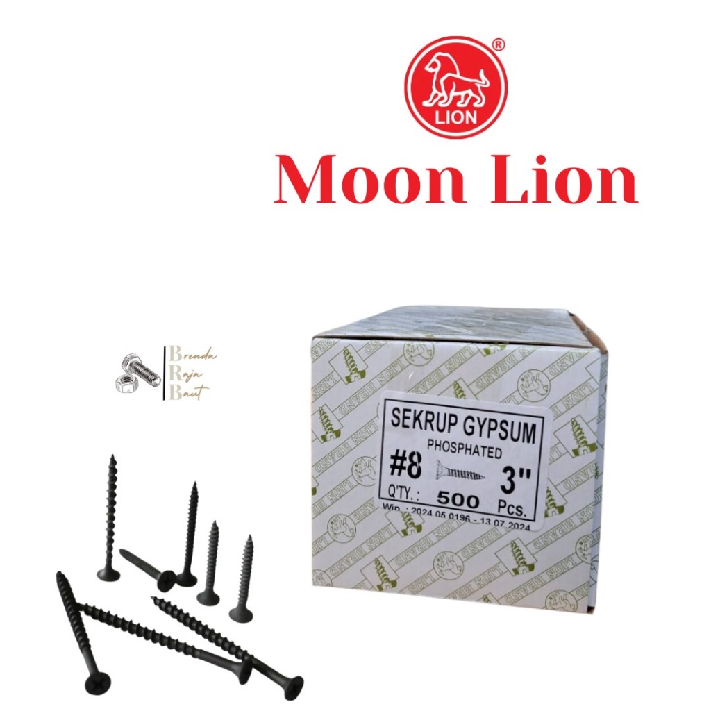 Jual SKRUP GYPSUM MOON LION / Sekrup Gypsum Baja Ringan / Baut Skrup ...