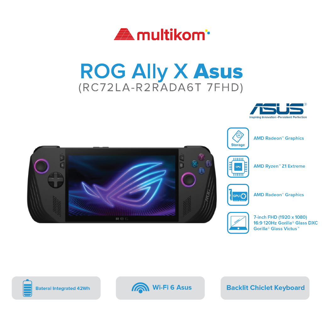 Jual ASUS ROG ALLY X RC72LA-R2RADA6T 7"FHD AMD Ryzen Z1 EXTREME 24GB ...