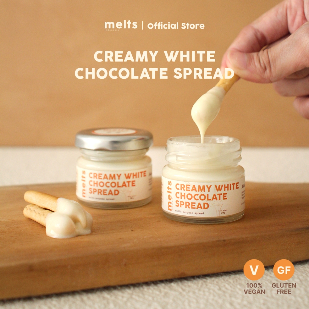 Jual Melts Creamy White Chocolate Spread | Selai Coklat Plant Based ...