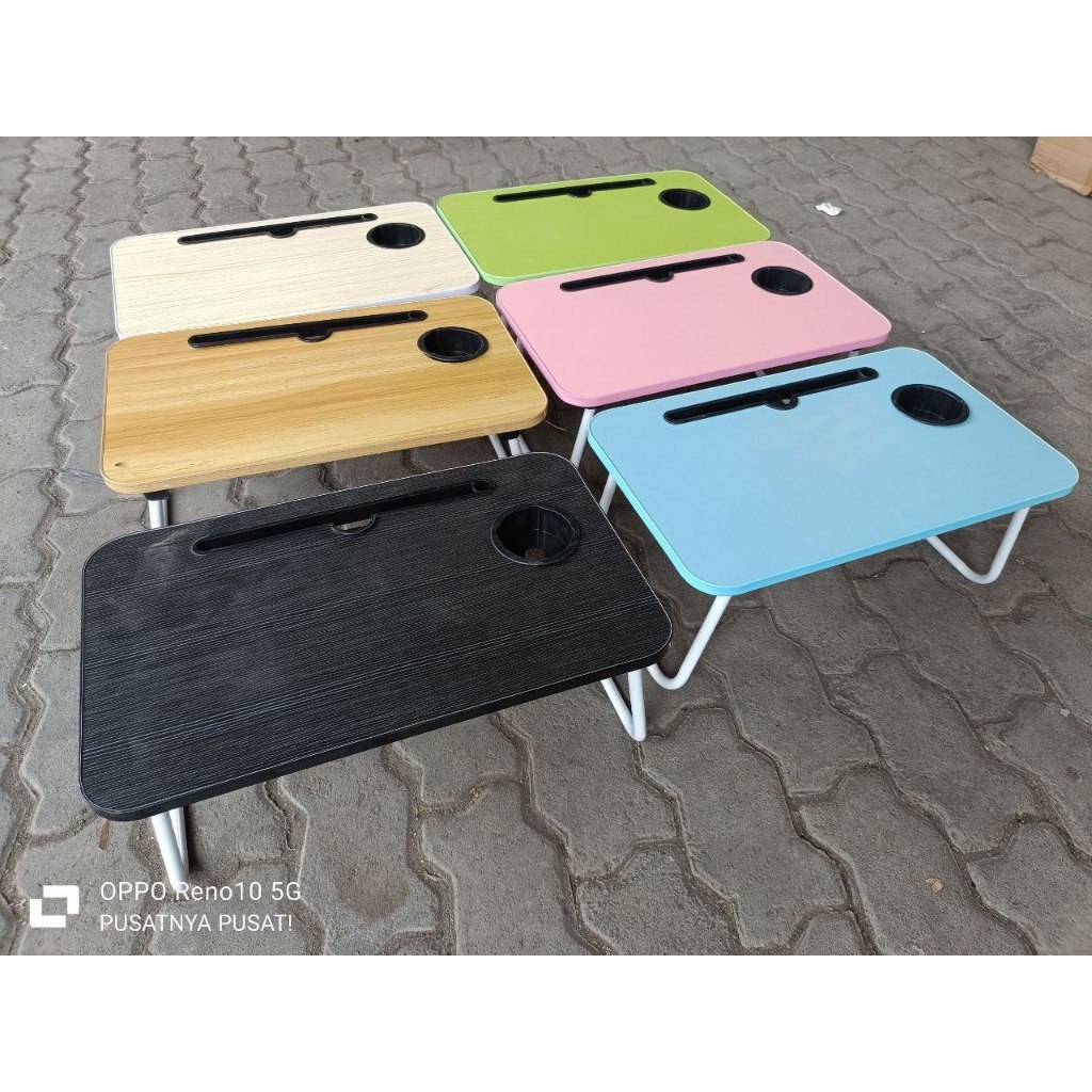 Jual ( KD 1 ) Meja Laptop 2 Lubang - Meja Laptop lipat - meja belajar ...