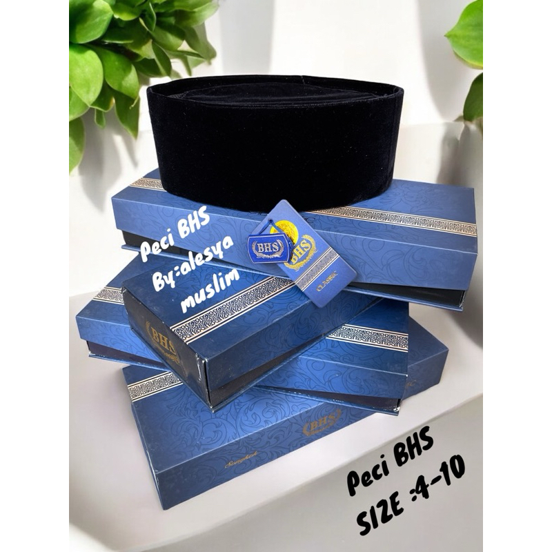 Jual Peci BHS Hitam Polos tinggi 9cm peci dewasa hitam polos merk BHS ...