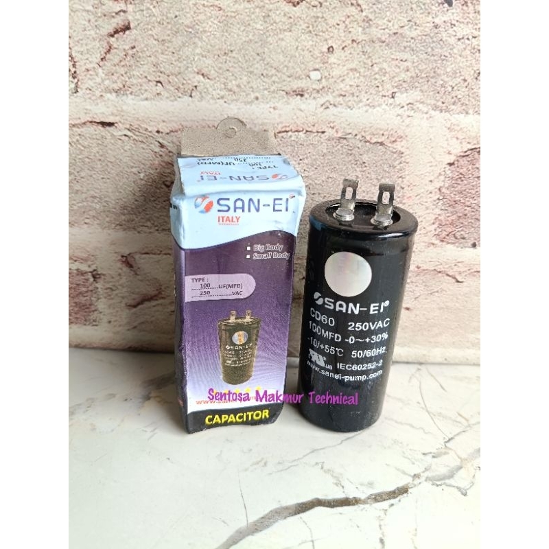 Jual 100 UF Kapasitor Capasitor Starting Starter Bulat Kompresor Dinamo Pompa 100UF 250V ...