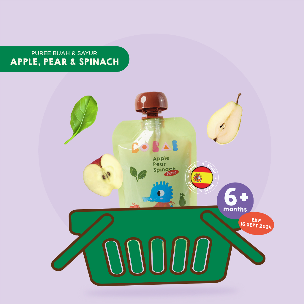 Jual BoBae BABY – Apple, Pear, Spinach EXP 16 September 2024/ MPASI ...