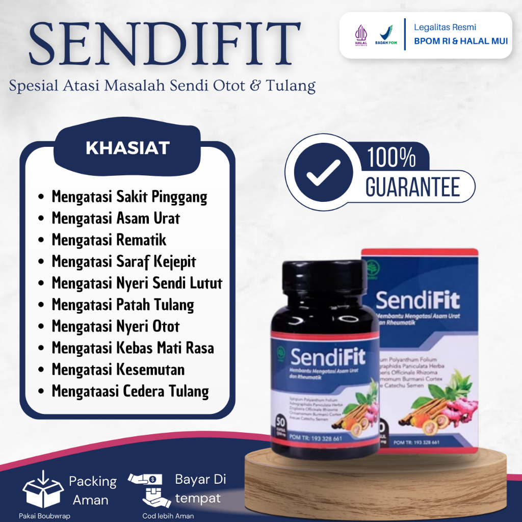 Jual Sendifit Obat Herbal Nyeri Sendi Asli Kapsul Alami Bpom - Sendfit ...