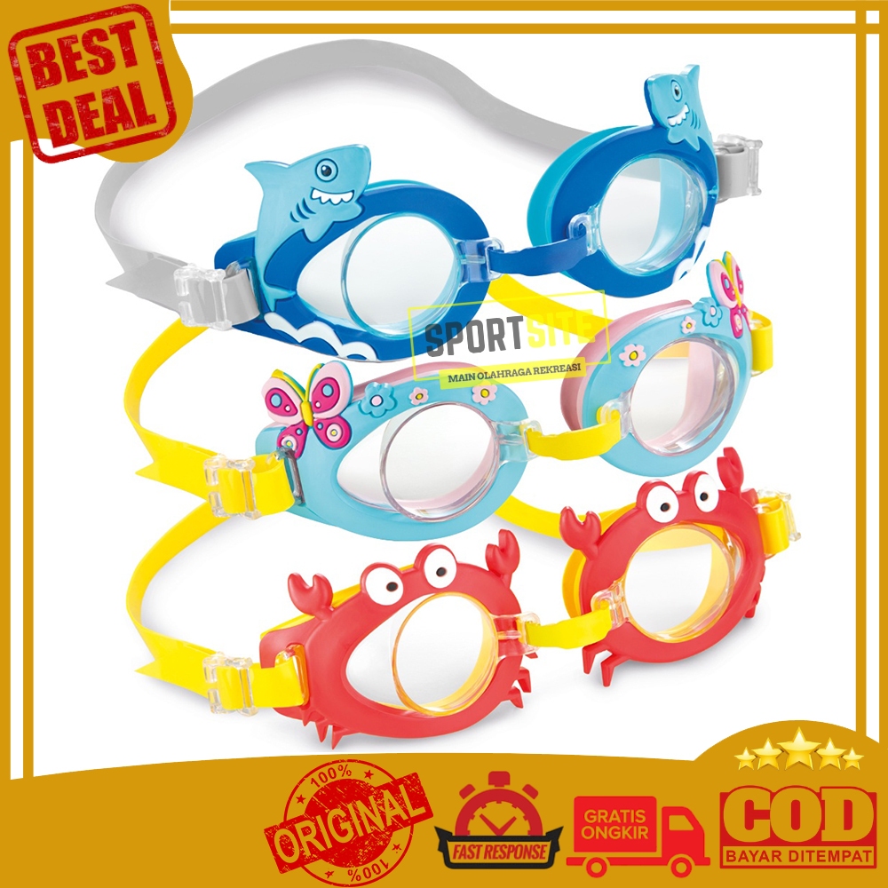 Jual Intex Fun Goggles Character. Kacamata Karakter Lucu Renang Anak ...