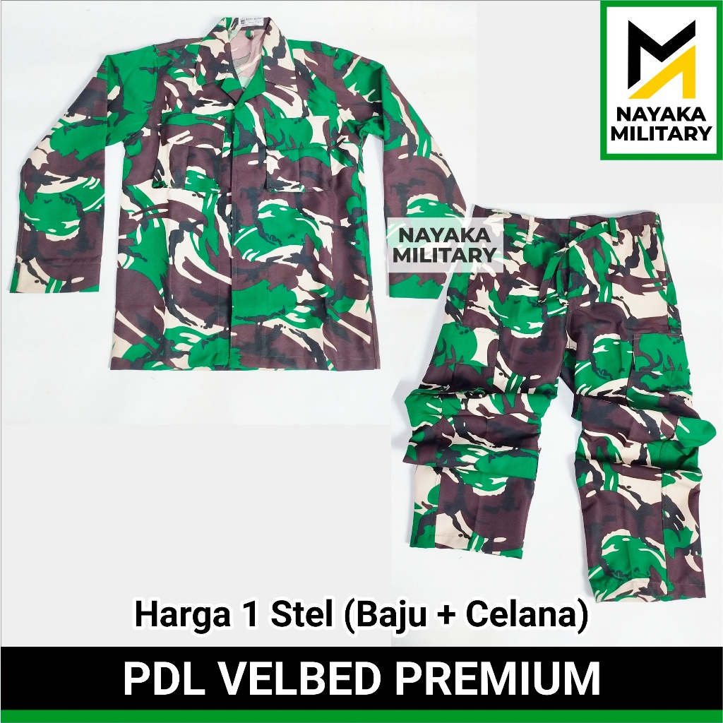 Jual Seragam Tentara PDL VELBED PREMIUM Baju TNI Velbet Nayaka Military ...