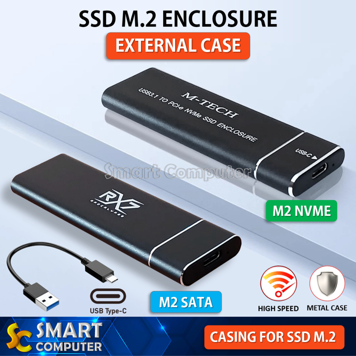 Jual Casing External SSD M.2 NVMe PCIe / M.2 SATA NGFF Type C / USB 3.0 ...
