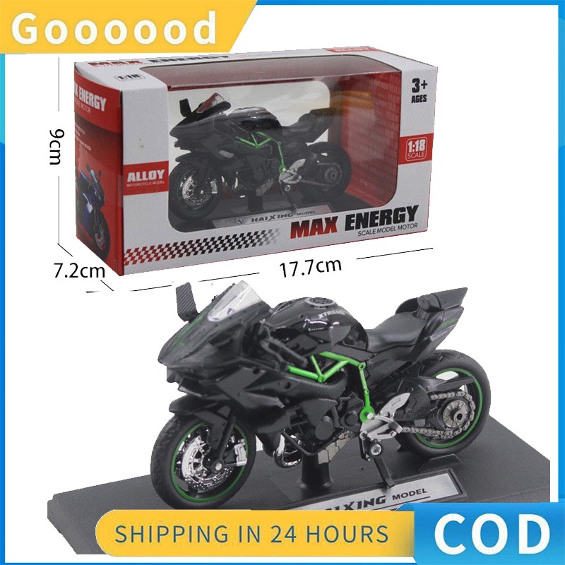 Jual Miniatur 1:18 Sepeda Motor Balap NINJA H2R/Mainan Anak-anak Skala ...