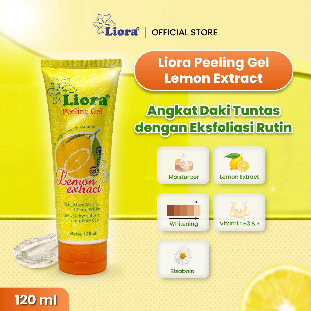 Jual LIORA Peeling Gel (Lemon Extract) - 120ML | Pengangkat Perontok ...