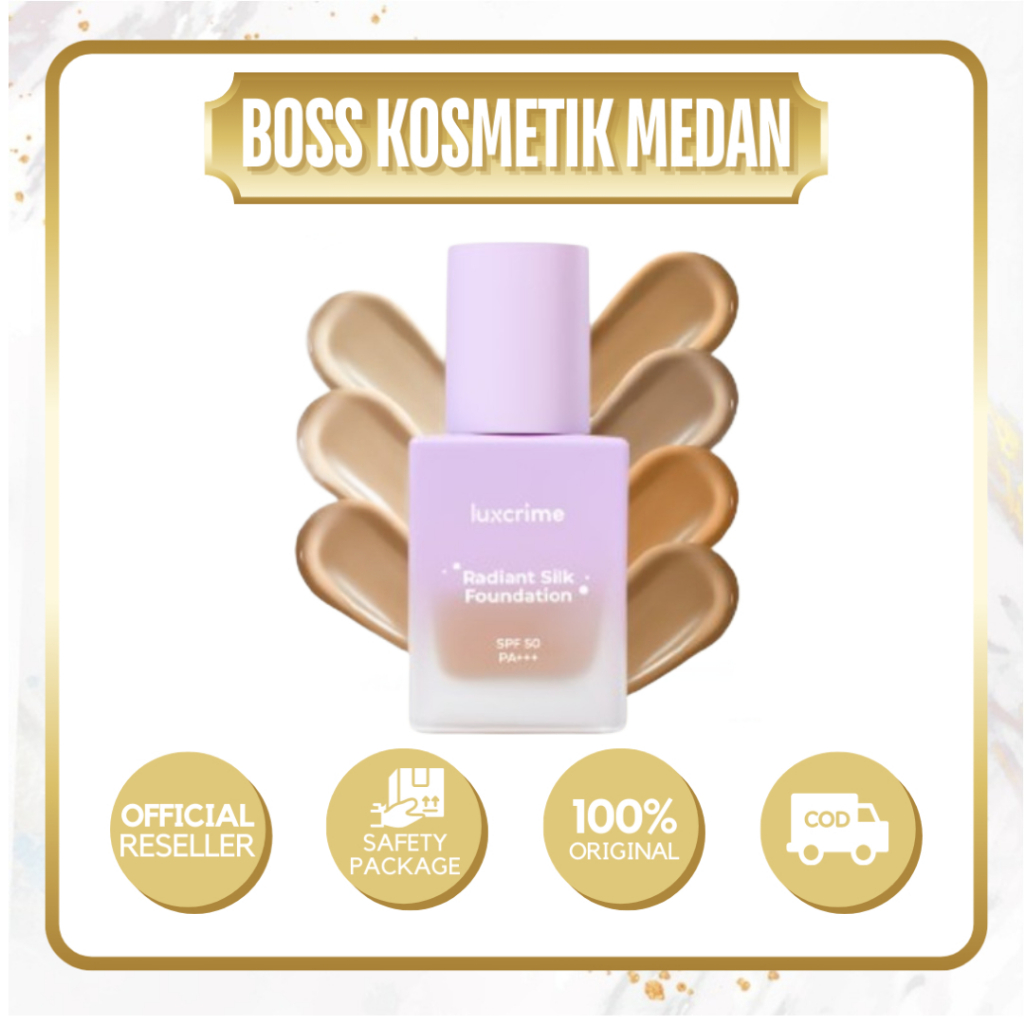 Jual Luxcrime Radiant Silk Foundation SPF 50 PA+++ 30gr | Shopee Indonesia