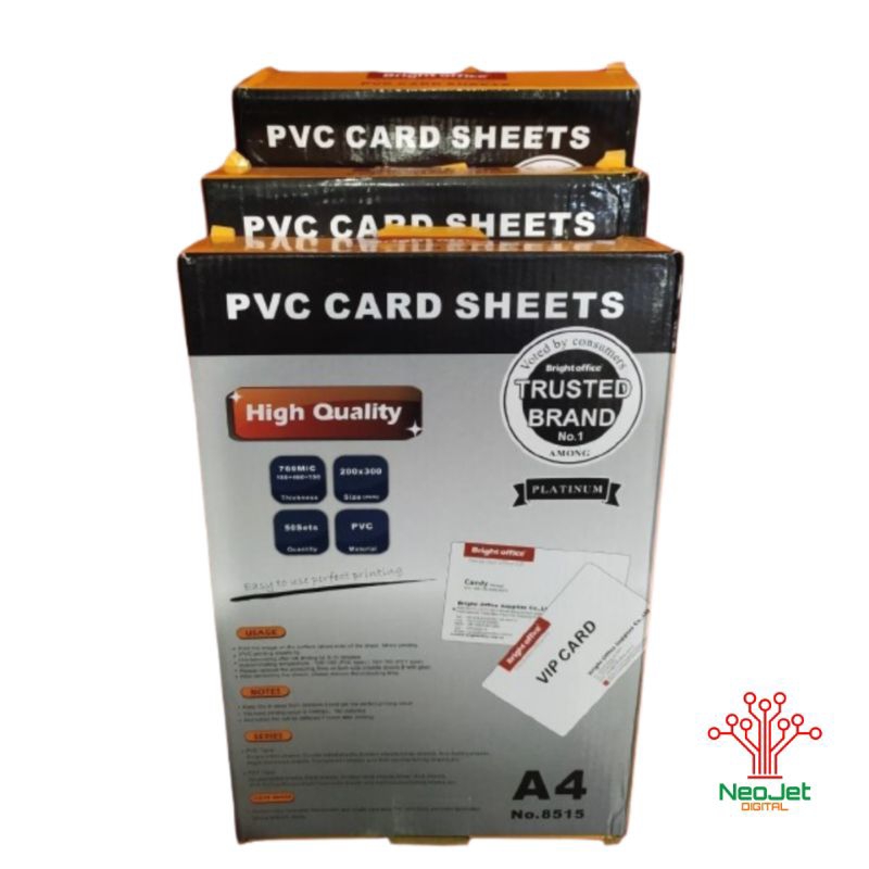 Jual Kertas PVC Bahan ID Card Instan A4 isi 50 Set | Shopee Indonesia