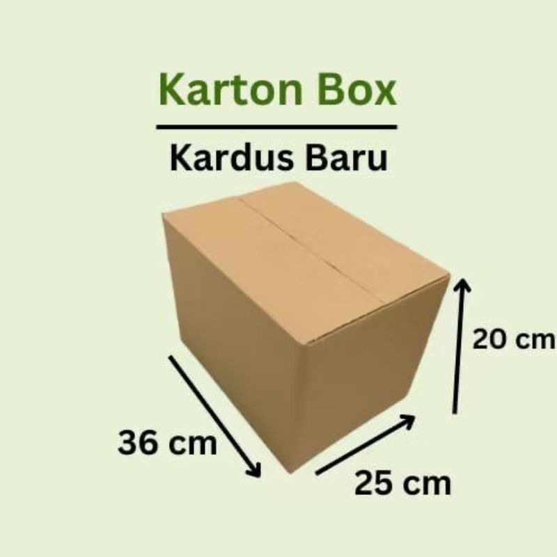 Jual 36x25x20 cm kardus polos packing kemasan karton dus besar ...