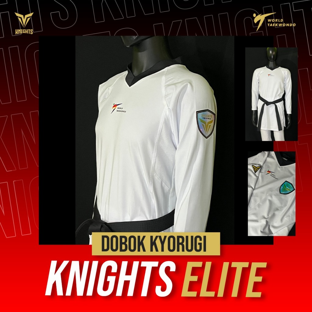 Jual DOBOK OLYMPIC KNIGHTS ELITE TAEKWONDO UNIFORM SLIM FIT Seragam ...