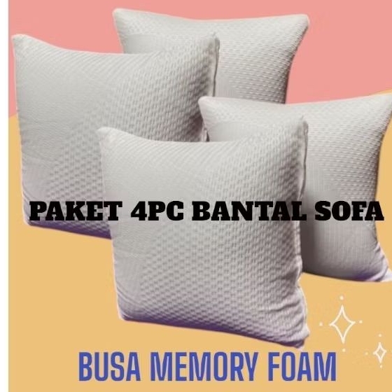 Jual Paket 4pc Bantal Sofa Busa Memory Foam | Shopee Indonesia