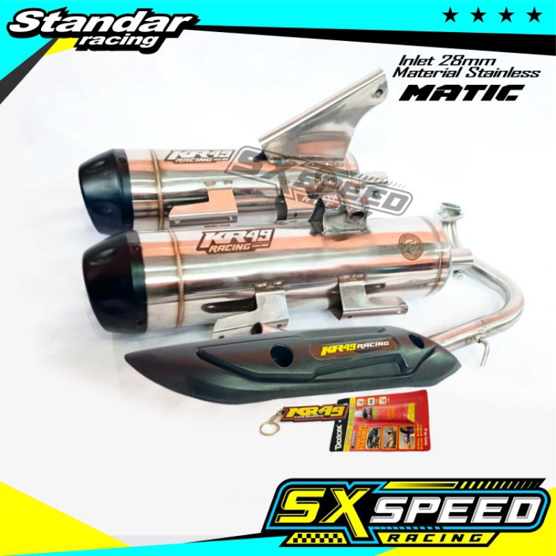 Jual KNALPOT SS PRO ORIGINAL KR49 2 SUARA UNTUK BEAT SCOOPY VARIO X ...