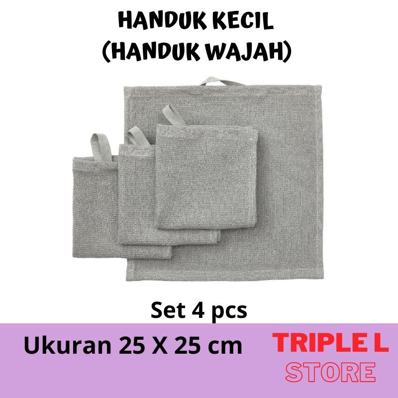 Jual Handuk Kecil Handuk Wajah Lap Tangan 25x25 cm Set isi 4 pcs ...