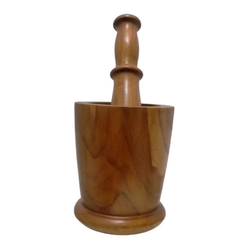 Jual lumpang dan alu dari kayu jati tinggi lumpang 17 cm dan panjang ...