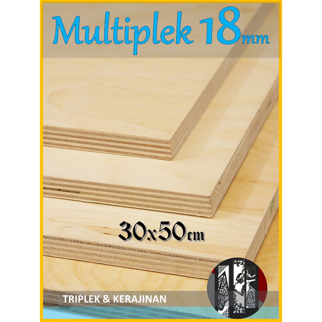 Jual Triplek 18mm 30x50 cm Multiplek MDF Melamin Blokmin Blokboard 18 ...